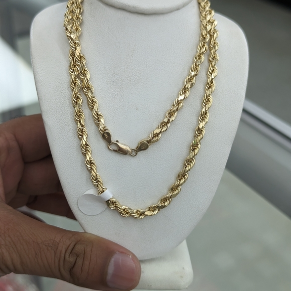 Unbrand | Accessories | 4kt Real Gold Rope Chain 48mm 24 Inch | Poshmark